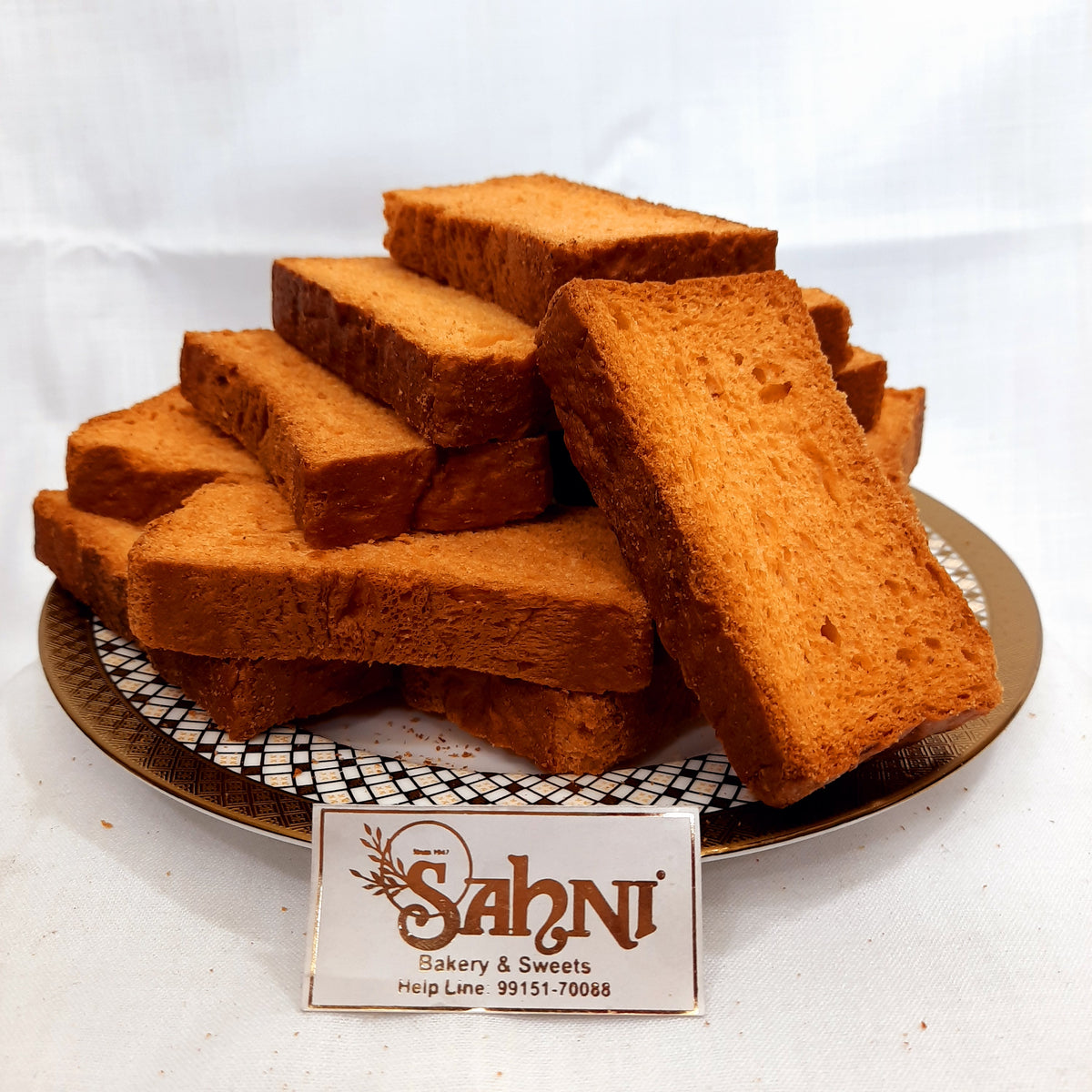 SAHNI GOLDEN FINGER TOAST (MILK ELACHI KHUS) – SahniBakery